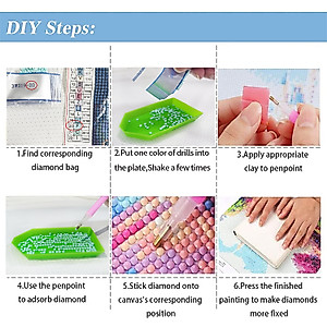 Hibah Diamond Painting DIY 5D Special Shape Rhinestone, Mandala Flower, Partial Diamond Crystal Diamond Painting Set