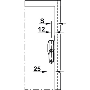 Flap Stay Hamper Kit, For Slanted Laundry Hamper, With adjustable spring force Nickel-Plated