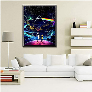 Adult and Children 5D Diamond Painting kit, Beginner Rhinestone Diamond Art kit, DIY 5D Diamond Painting for Home Wall Decoration Gifts Fantasy Starry Sky (14X18 inches)