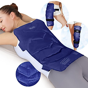 REVIX Large Ice Pack for Back Relaxation, Cold Packs Reusable for Shoulder, Hip, Leg, Ice Wraps Cold Compress Therapy to Smooth Discomfort and Fatigue, 13 X 21‘’