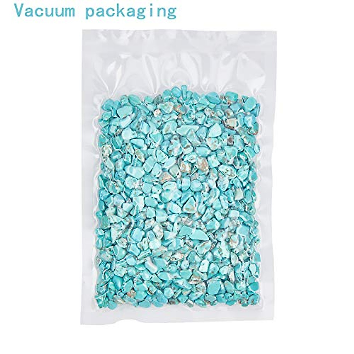 AHANDMAKER Natural Turquoise Chip Beads, 2/3 Pound Polished Tumbled Gemstone Chips Undrilled Crystals for Decoration