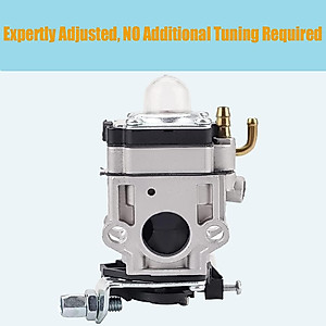Annolai 300486 43cc Carburetor For Earthquake E43 MC43 Auger Tiller Parts Earthquake 43cc Viper Engine E43 E43CE Auger MC43 MC43E Cultivator Powermate 43cc Tiller Carburetor w 3004156 Air Filter