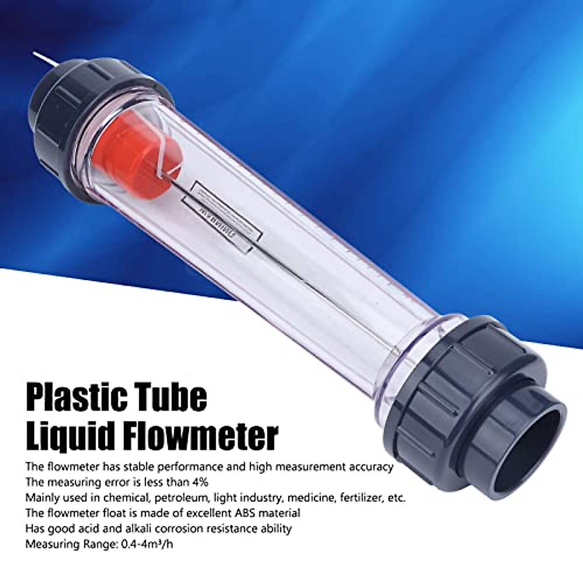 Water Flow Meter, Wide Application Drop Proof High Accuracy Flow Meter Tube for Light Industry