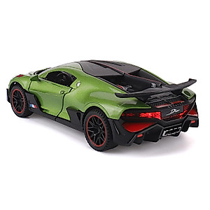 XXHUYAO 1/32 Bugatti Divo Metal Die Casting Toy Car for 3 to 12 Year Old Boy,Pull Back Car,5.9 inch Length (Green)