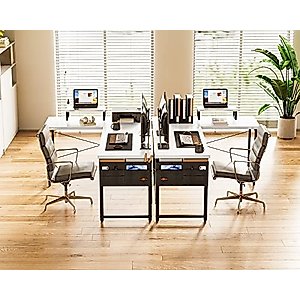 ODK L Shaped Desk, 59" Computer Corner Desk, Gaming Desk, Home Office Writing Desk with Monitor Shelf, Space-Saving Workstation Desk, Modern Simple Wooden Desk, Easy to Assemble, White