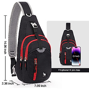 Kimlee Crossbody Pack Chest Shoulder Sling Backpack One Strap Lightweight Pouch Day Bag for Outdoor