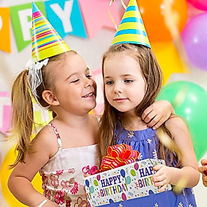 BULKYTREE Birthday Wrapping Paper with Cut Lines for Boys Girls Kids Men Women Holiday Birthday Theme Party Baby Shower - 3 Large Sheets Balloon Happy Birthday Gift Wrap - 27 Inch X 39.4 Inch Per Sheet