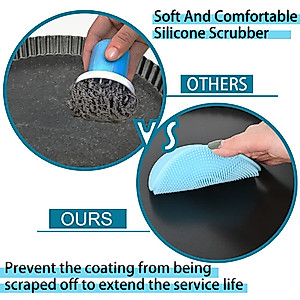 Vnray Mini Tart Pans with Removable Bottom 4 inch Set of 10, Non-stick Round Quiche Pan Heavy Duty Carbon Steel for Mousse Cakes, Christmas Dessert Baking with Silicone Scrubber