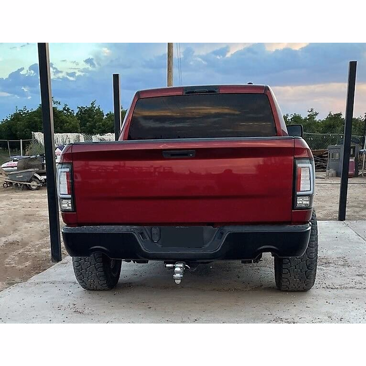 HECASA Rear Tailgate Shell Compatible with 2010-2022 Dodge Ram 1500 2500 3500 Replacement for CH1900129 Truck Tail Gate Primered Steel Black