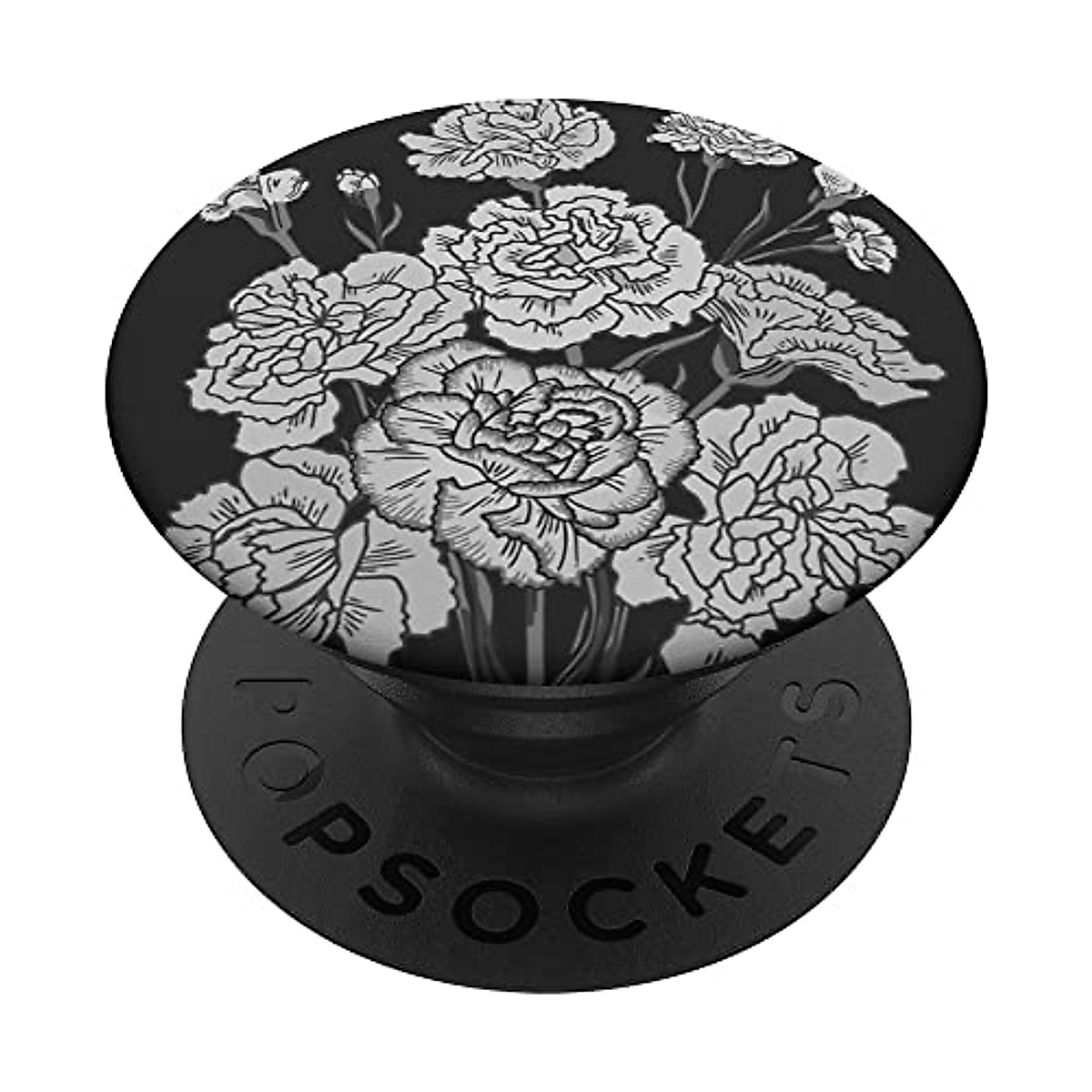 White Carnation Flower Floral Carnation Clove PopSockets Swappable PopGrip