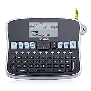 Dymo S0879490 Label Manager 360D Handheld Label Maker QWERTY Keyboard, Black