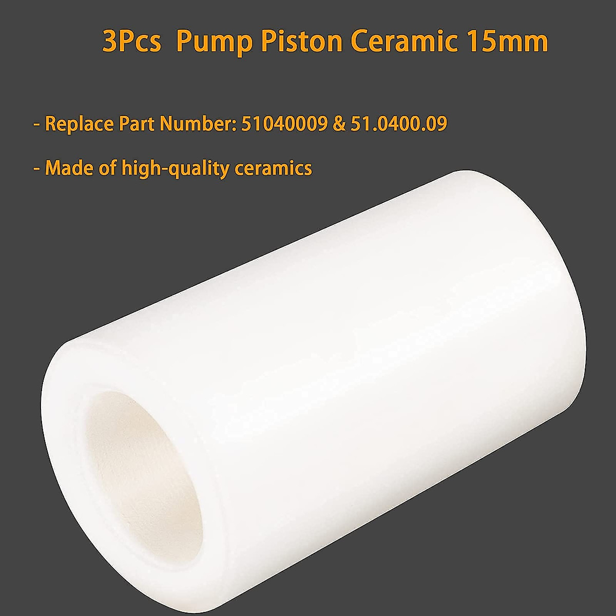 CASTNOO Interpump Piston Ceramic 15mm 51040009 For TP Pumps Interpump TT WW Series(15x25x9 mm)