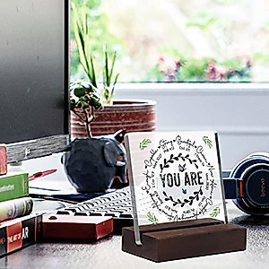 Christian Encouragement Gifts for Best Friend Women, Inspirational Gifts for Daughter Bestie, You are Beautiful, Acrylic Desk Sign Keepsake with Wood Stand for Home Office