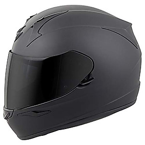 ScorpionEXO R320 Full Face Motorcycle Helmet with Pinlock Ready Shield and Bluetooth Ready Speaker Pockets DOT Approved Solid (Matte Black - Medium)