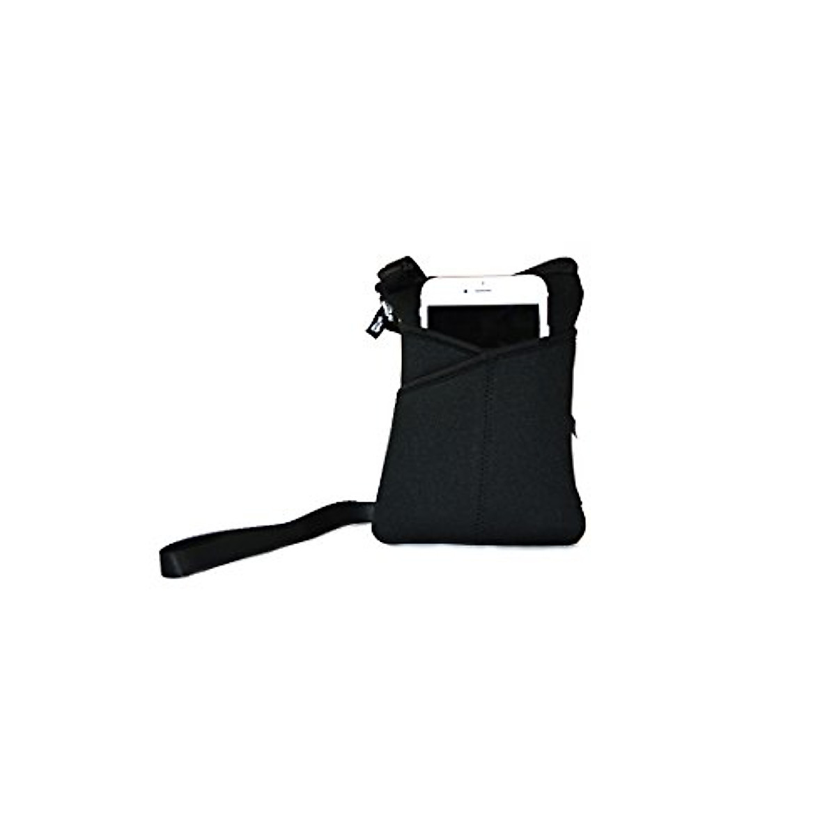 NuPouch Sling Hipster Cross Body Purse Women's Handbag, Black, 7 x 5 x 0.5 Inch