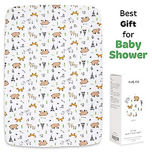 Cuddly Cubs Graco Pack n Play Fitted Sheet – Woodland Playard Sheet – Snuggly Soft Jersey Cotton Mini Crib Sheet for Boy, Girl – 1 Pc