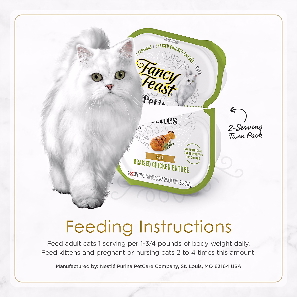 Purina Fancy Feast Gourmet Wet Cat Food Variety Pack, Petites Pate Collection, break-apart tubs, 48 servings - (Pack of 24) 2.8 oz. Tubs