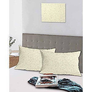 Edwiinsa Yellow Lines Pillow Covers King Standard Set of 2 20x36 Bed Pillow, Modern Striepd Abstract Aesthetics Plush Soft Comfort for Hair/Skin Cooling Pillowcases with Envelop Closure