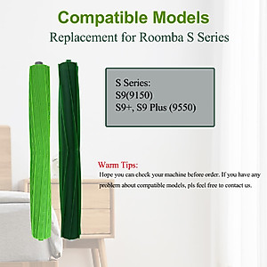 2 Sets Roller Brushes Replacement Parts Compatible with iRobot Roomba S9 (9150) S9+ S9 Plus (9550) Vacuum, Dual Multi-Surface Rubber Brushes Main Brushes Accessory for iRobot S Series Vacuum Cleaner