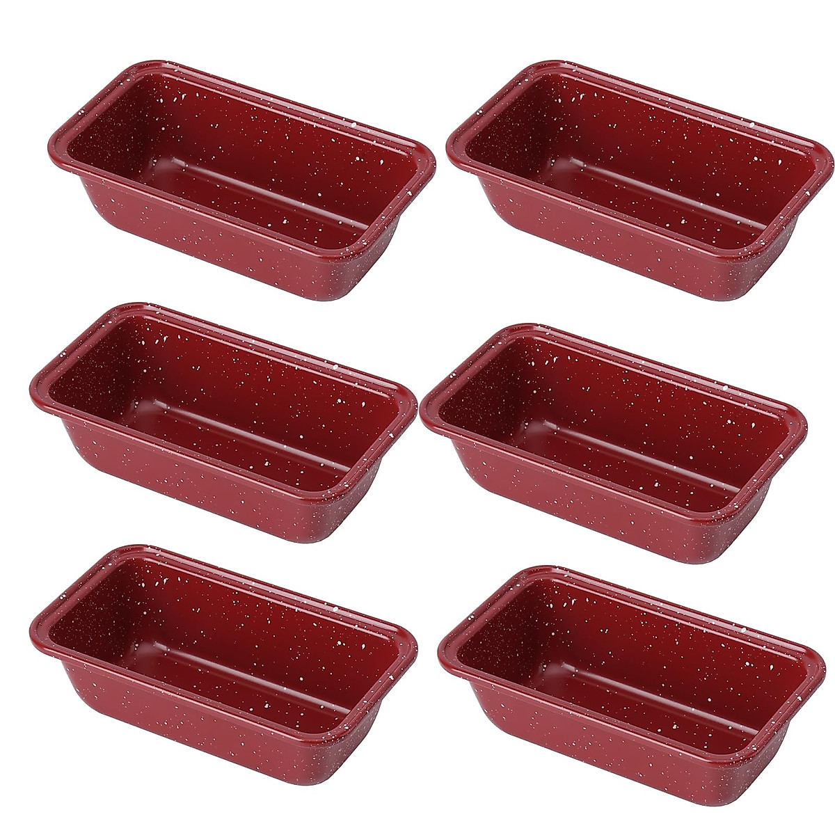 HYTK Small Mini Loaf Pans Nonstick Bread Pans Set for Toast Cute Little Cake Baking Tin 6.1x3.5x1.77 inch Thicken Carbon Steel Oven Air Fryer Instant Pot Bakeware 6 Pack