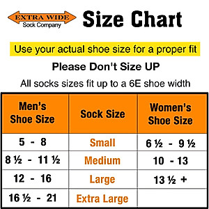 Extra Wide Comfort Fit Athletic Crew (Mid-Calf) Socks for Men and Women, For Wide Feet Pick your size, Do not size up