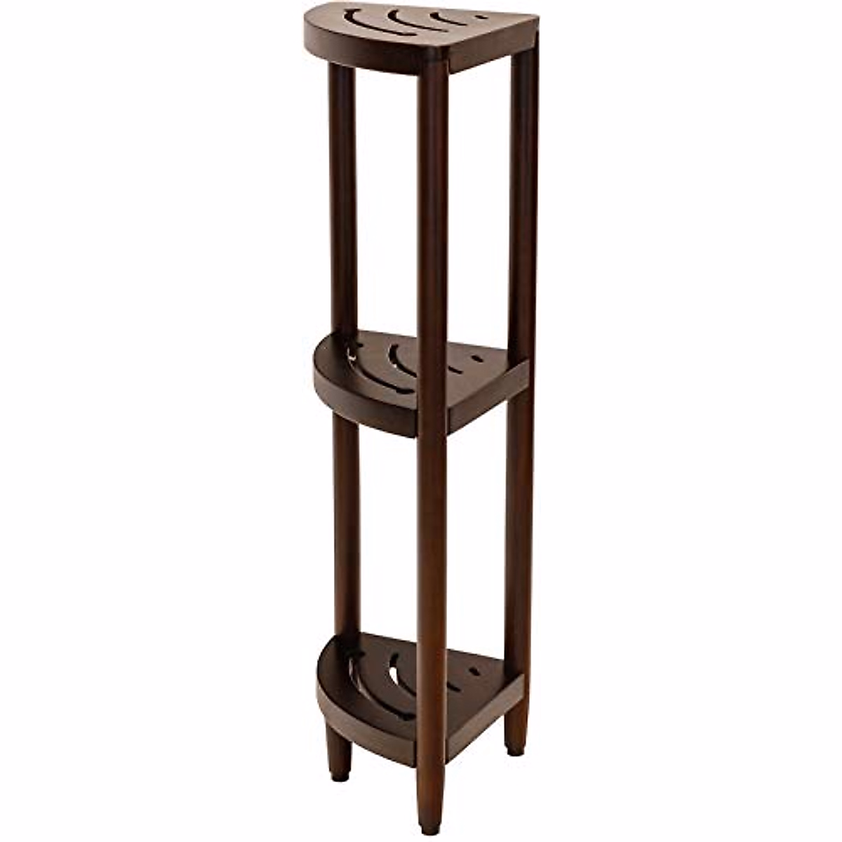 AquaTeak Kai Mocha Corner Teak Bath Shelf