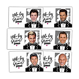 Nopoben Bridal Shower Games - Who Has The Groom Scratch Off Celebrity Cards, Bachelorette Party Games Supplies – 36 Cards(XL01-baica)