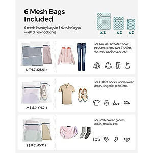 SONGMICS 130L Clothes Hamper with Lid, 2 Removable Liner Bags & 6 Mesh Bags, Wicker, Double Laundry Basket for Bathroom, 13 x 26 x 23.6 Inches, Gray ULCB253G01