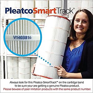 Pleatco PSR100-EC Pool Filter Cartridge Replacement for Unicel: UHD-SR100, Filbur: FC-2550, OEM Part Numbers: WC108-58S2X, White