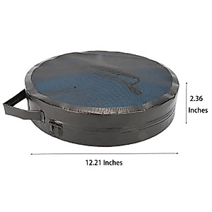 BANCHELLE Collapsible Camping Bucket with Lid 5 Gallon for Traveling Fishing Gardening (Black, 20L)