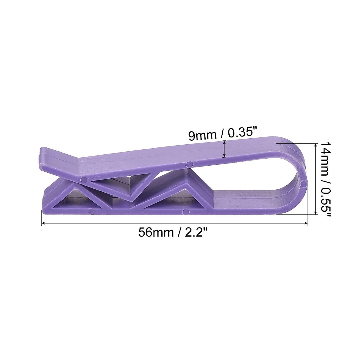 MECCANIXITY Garbage Bin Clip Kitchen Trash Can Waste Basket Garbage Bin Clamp Non-Slip Clip Clamp Purple, Pack of 16