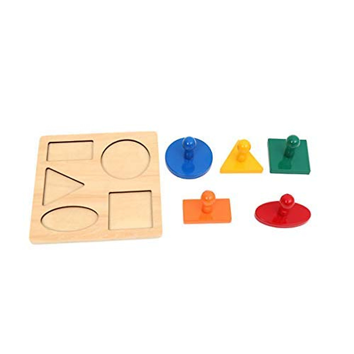 Shape Puzzles Adena Motessori 5-Shape Preschool Equipment Early Development Baby Toy