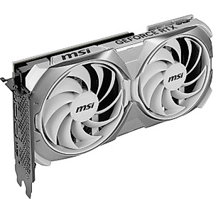 MSI Gaming GeForce RTX 4070 12GB GDRR6X Extreme Clock: 2520 MHz 192-Bit HDMI/DP Nvlink TORX Fan 4.0 Ada Lovelace Architecture Graphics Card (RTX 4070 VENTUS 2X WHITE 12G OC)