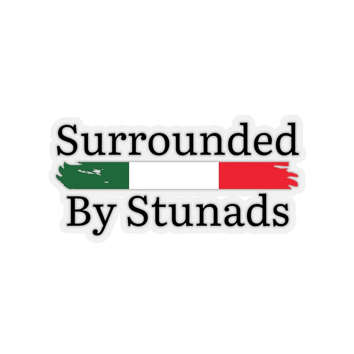 Teegarb Letter Blanket Sticker Decal Humorous Nationalistic Patriotic Nationalism Italia Lover Hilarious Patriotism Stickers for Laptop Car 6" × 6" / White