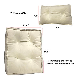 YEPTAME Newborn Photography Props Mini Pillows Baby Pillow for Newborn Photoshoot Posing Pillow Baby Bed Mattress Infant Basket Filler
