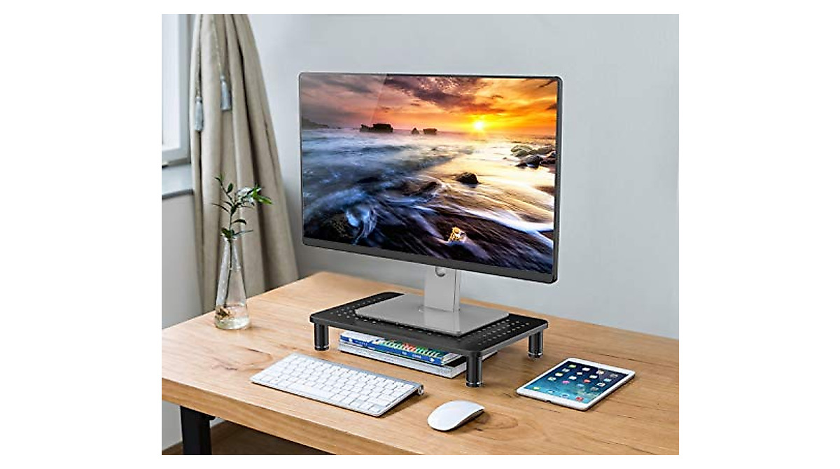 Husky Mounts Adjustable Monitor Riser & Laptop Stand - Storage