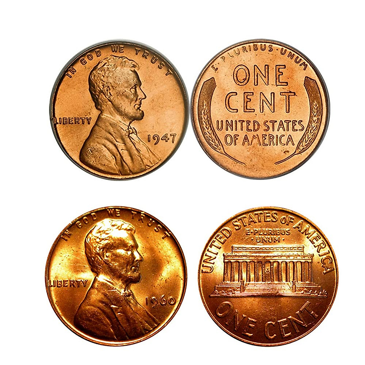 Lincoln Wheat and Memorial Penny Collections 1934-1958 and 1959-2008 Certificate of Authenticity