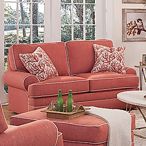 American Furniture Classics Coral Springs Model 8-020-S260C Loveseat with Two Matching Pillows