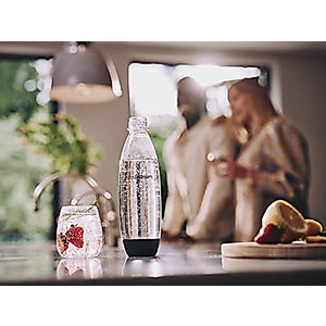 SodaStream Dishwasher Safe 2-Pack 1 Litre Carbonating Bottle - Black