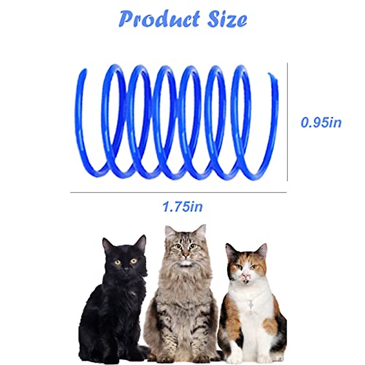Cat Spring Toys 60 Pack, Colorful Springs Cat Toys Interactive Cat Toy Plastic Coil Spiral Springs Creative Cat Toy to Kill Time and Keep Fit Durable Heavy Plastic Spring for Indoor Cats Kitten Toys