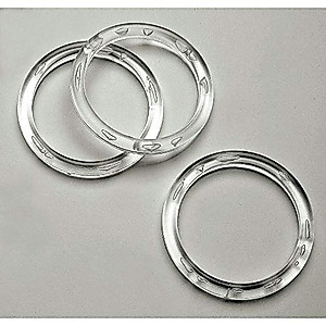 NAHANCO CIR3100 Acrylic Scarf Rings, Large, Clear (Pack of 100)