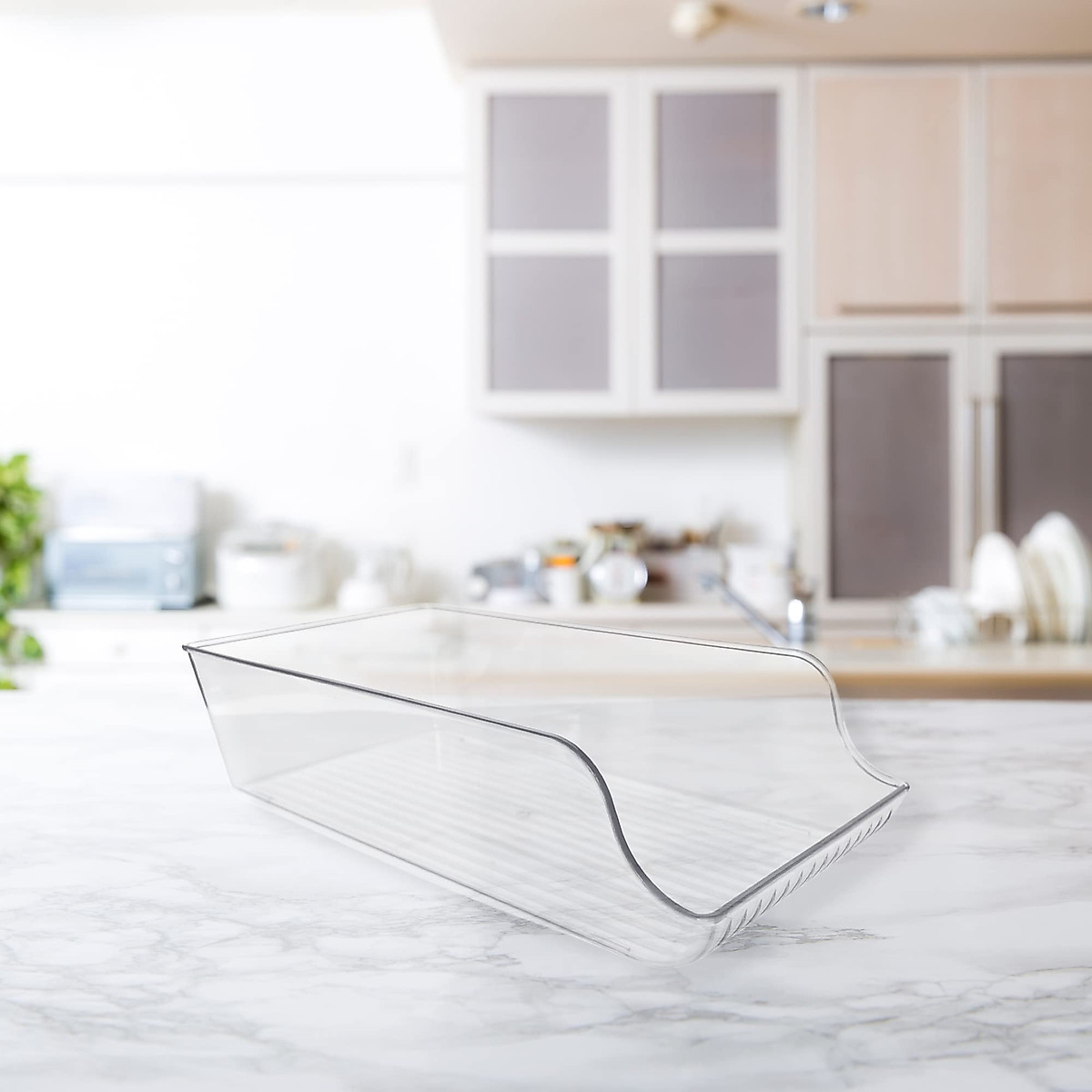 Joyful Haus Skinny Can Organizer for Refrigerator, Hard Seltzer, Energy Drinks, Soda Pop Container, Refrigerator and Freezer Beverage Holder, Dispenser Bin - holds up to 12 tall and slim skinny cans