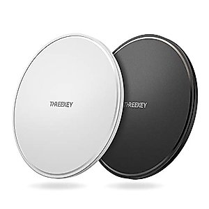 THREEKEY 2 Pack Wireless Charger,10W Wireless Charging Pad Compatible with iPhone 14/14 Pro/14 Plus/14 Pro Max/13/13 Mini/13 Pro/13 Pro Max/12/11/ Samsung Note,Galaxy, Black&White