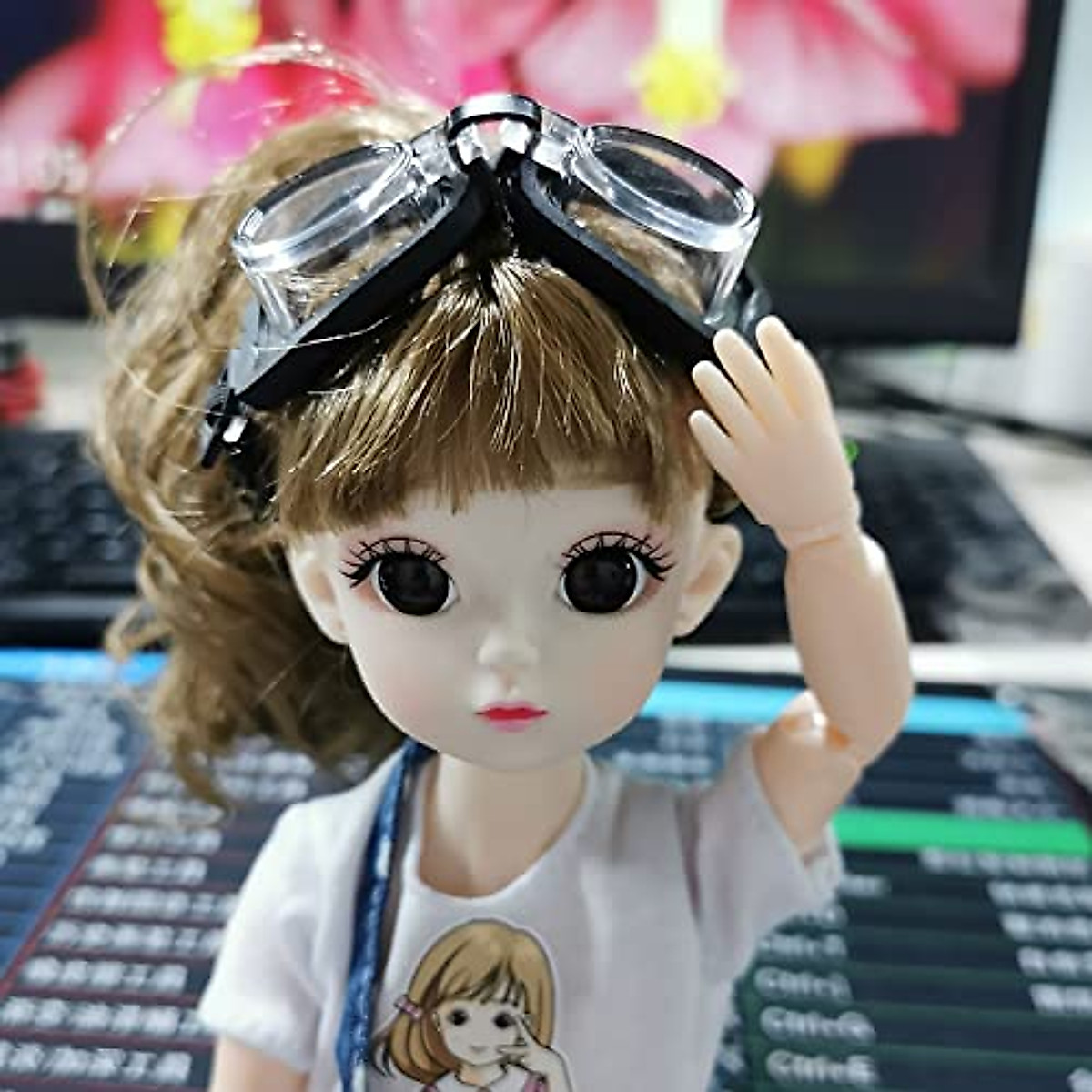 4 Pcs Mini Swimsuit Outfit with Swimming Goggles Miniature Swimming Outfit Bikini Accessories Bathing Suit Swimsuit with Accessories Miniature Pool Party Clothes for Mini Decoration