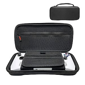 FiiMan ROG Ally Carrying Case Compitable with ROG Ally 7 inch 120Hz Gaming Handheld and Accessories, Hard Shell Case with Folding Bracket for Travel and Storage Black (Thin)