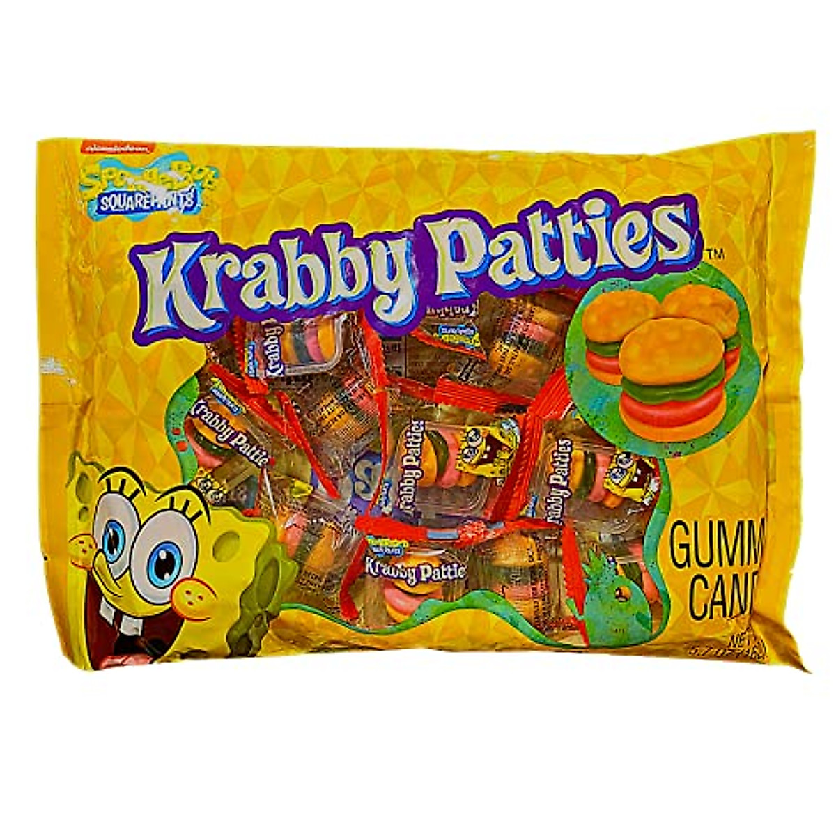 Frankford SpongeBob SquarePants Krabby Patties Gummy Candy, 5.7 oz Bag