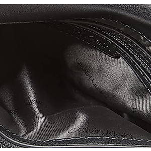 Calvin Klein Penny Triple Compartment Crossbody, Black/Silver,One Size