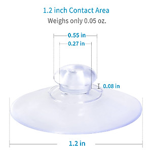 Pawfly 10 Pack Suction Cups 1.2 Inch, PVC Plastic Sucker Without Hooks for Home Kitchen Bathroom Organization Christmas Decoration Window