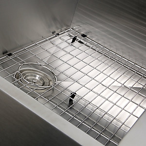 Nantucket Sinks APRON332110-16 33-Inch Pro Series Single Bowl Undermount Apron Kitchen Sink, Stainless Steel