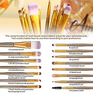 UCANBE 54 Color Eyeshadow Makeup Palette + 15 PCS Eye Brushes Set, Professional Matte Shimmer Eye Shadow Kit Highly Pigmented Long Lasting Waterproof Make up Pallet